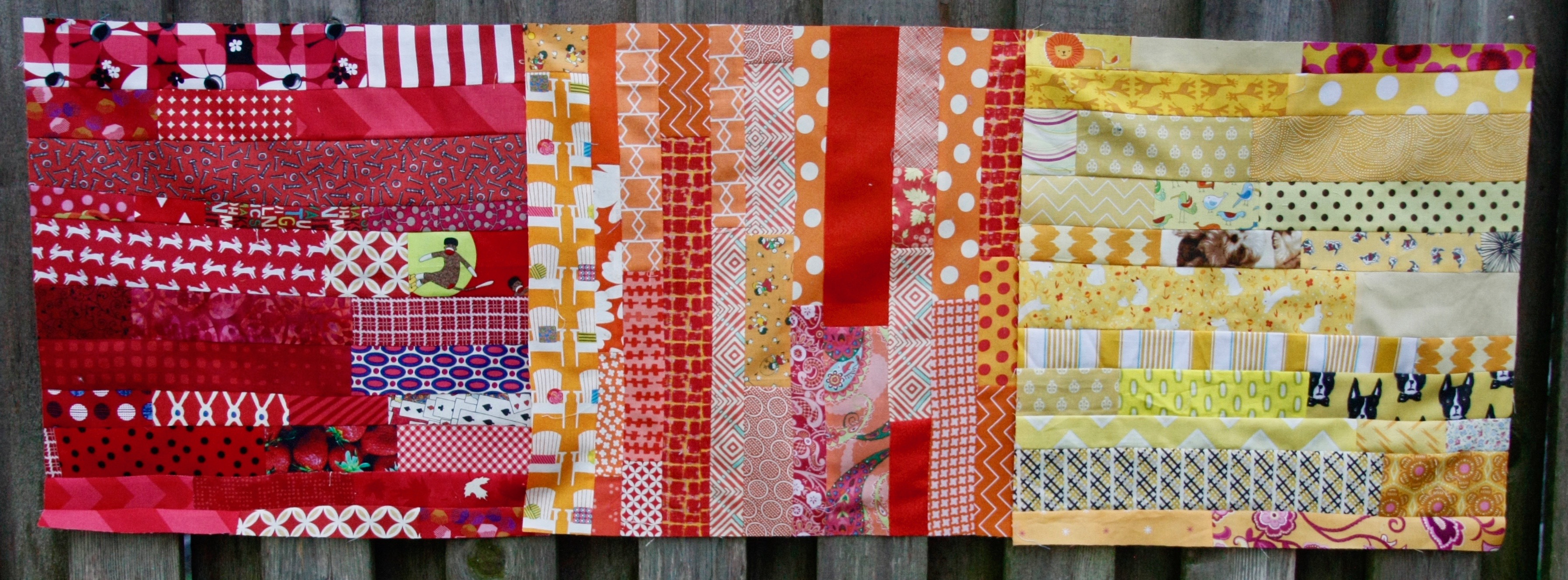 16″ Scrappy String Blocks | That Fabric Feeling